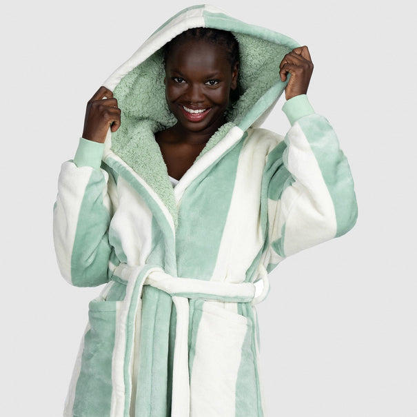 Sage Stripe Oodie Robe – The Oodie USA