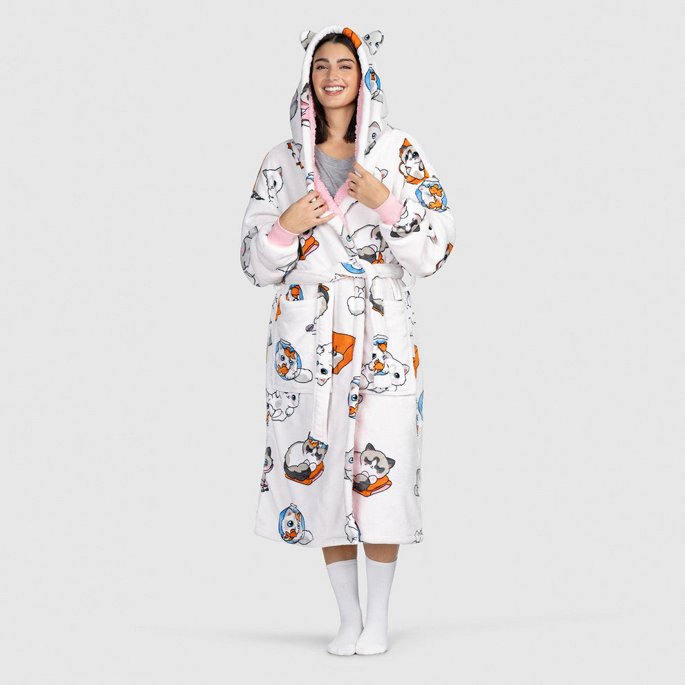 Gray Cat Sherpa Robe – The Oodie USA