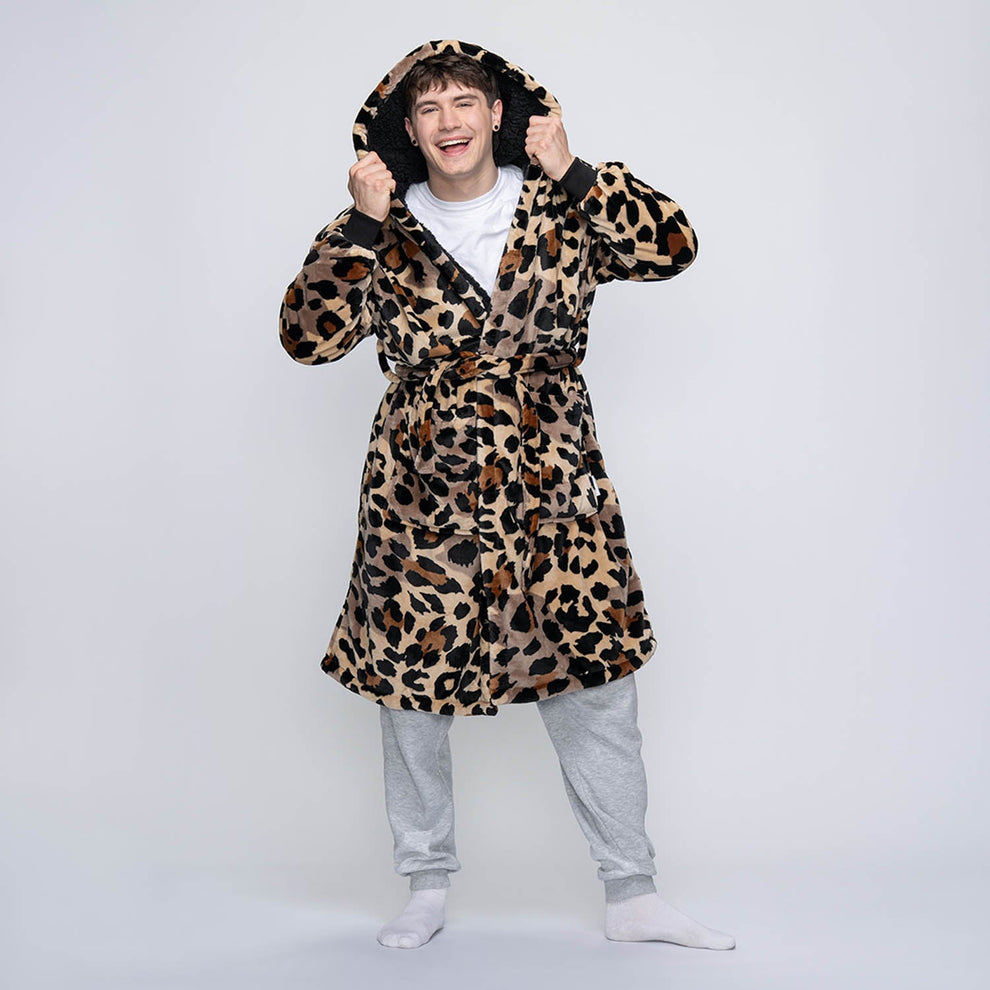 Leopard Sherpa Robe – The Oodie USA