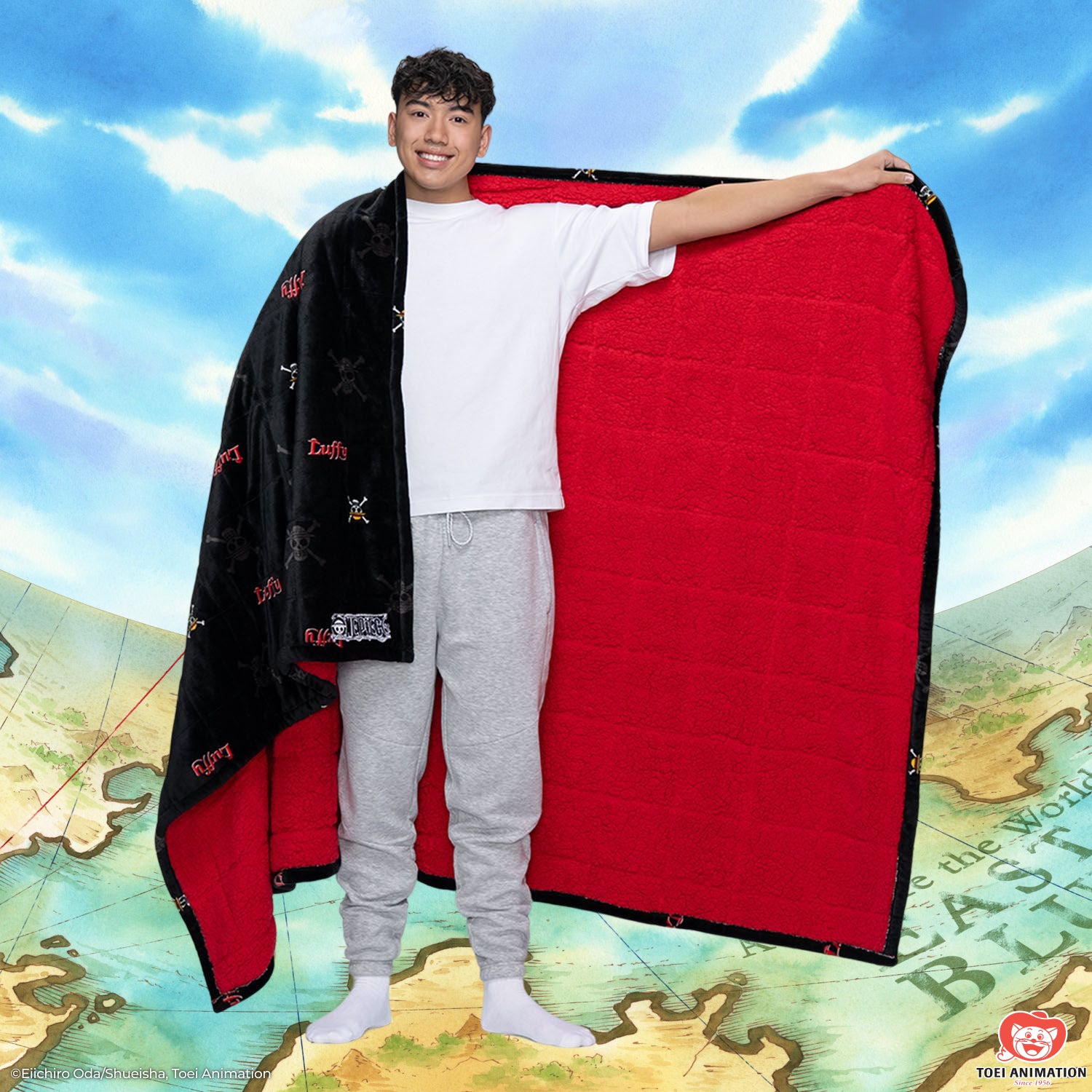 One Piece Luffy Sherpa Blanket Licensed – The Oodie USA