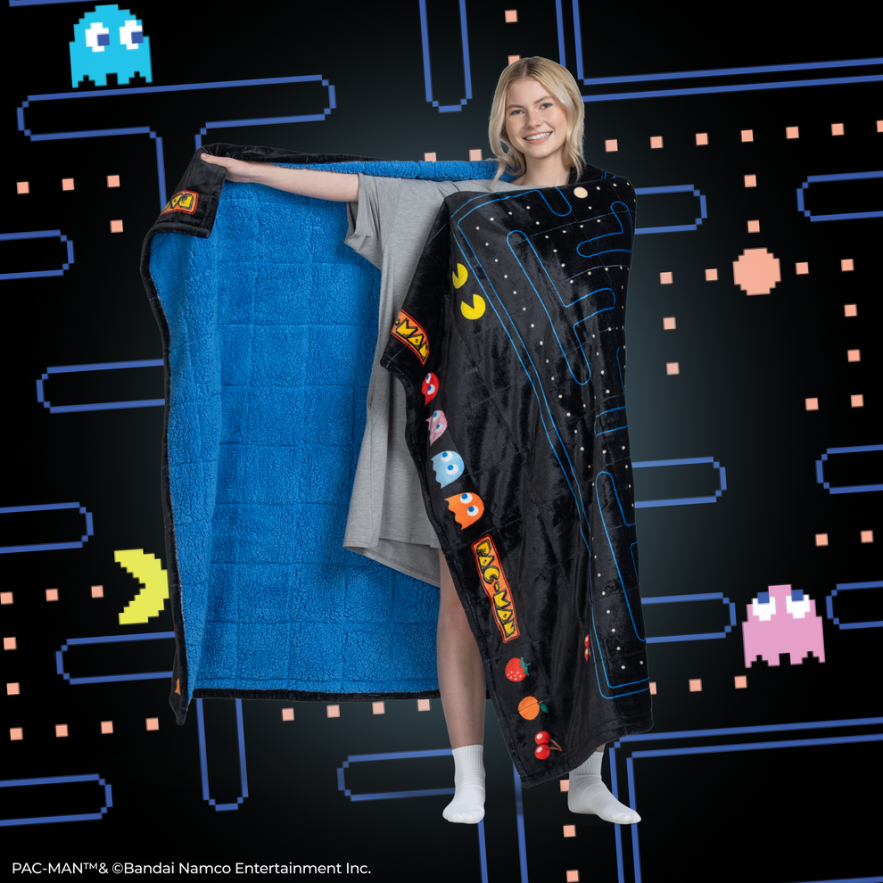 PAC-MAN Sherpa Blanket Licensed – The Oodie USA